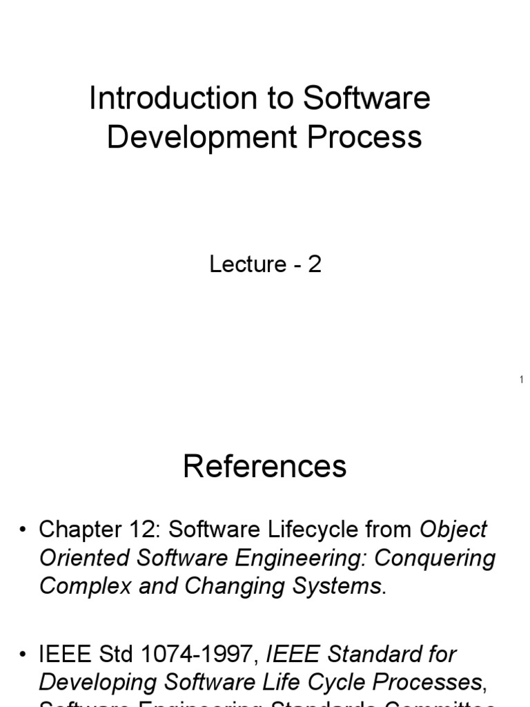 IEEE 1074 Standards | PDF | Software Development | Software Prototyping