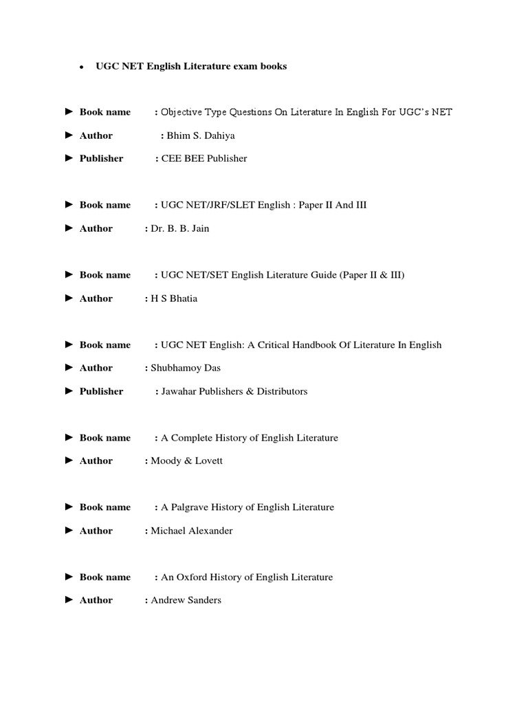 UGC NET English Literature | PDF