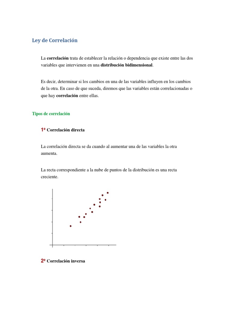 Ley de Correlación | PDF | Covarianza | Correlación y dependencia