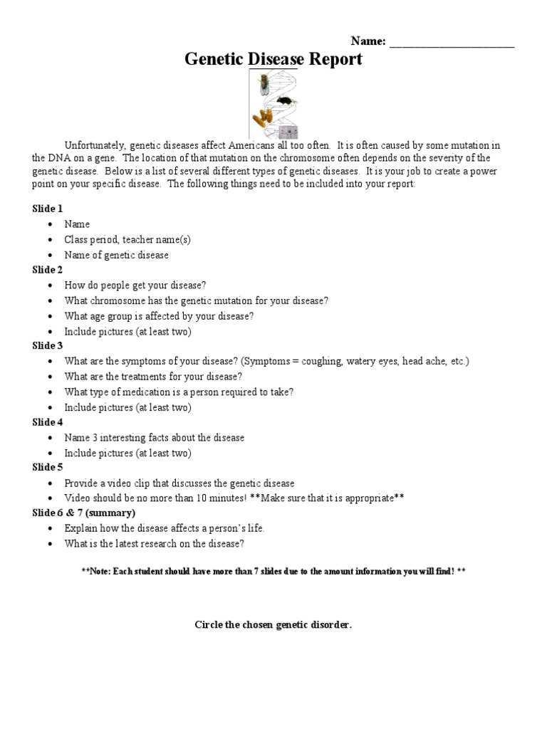 Genetics Disease Report | PDF