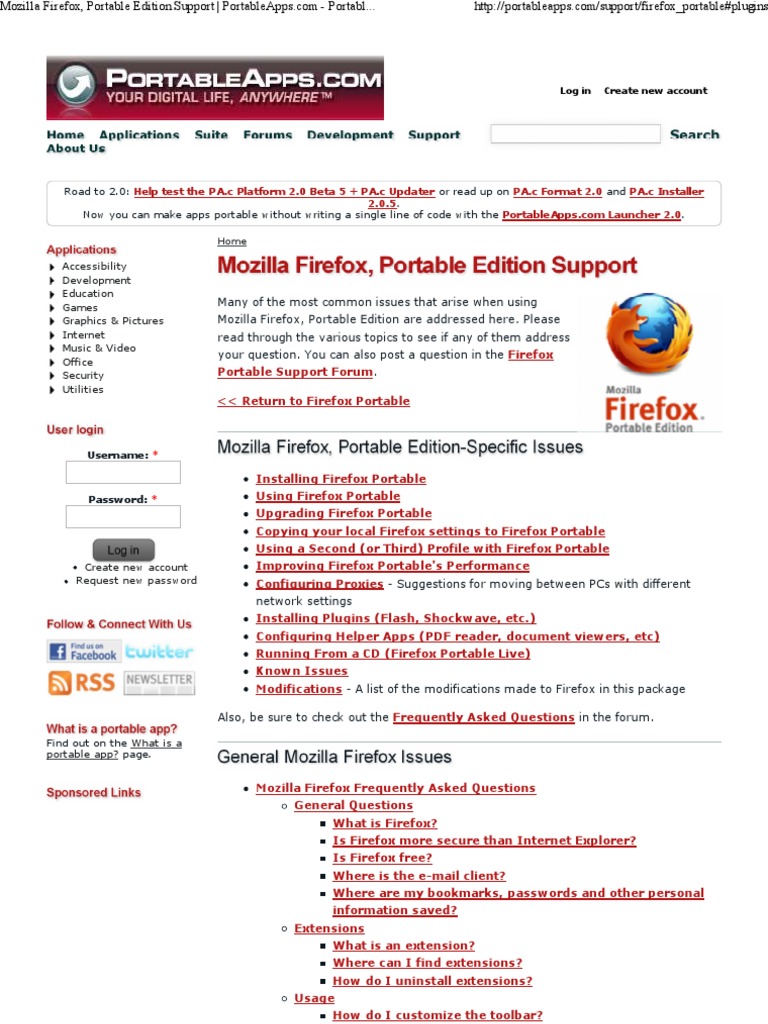 Firefox Portable FAQ | PDF | Usb Flash Drive | Adobe Flash