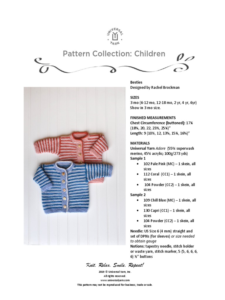 Pattern Collection: Children: Knit, Relax, Smile, Repeat! | PDF ...