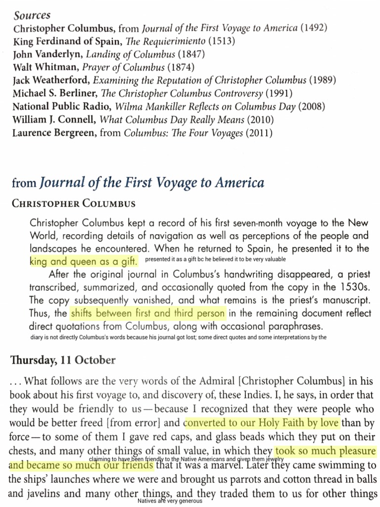 Kami Export - Columbus Journal | PDF | Christopher Columbus ...