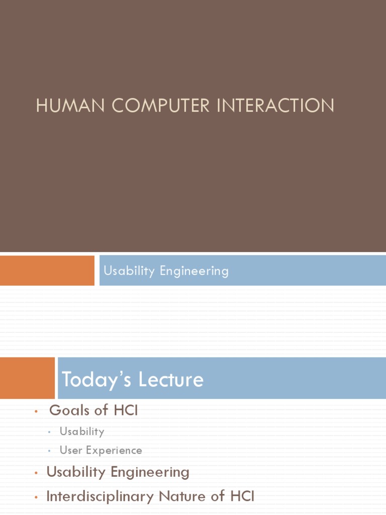 Usability Engineering Human Computer Intreraction Pdf Usability Human Computer Interaction