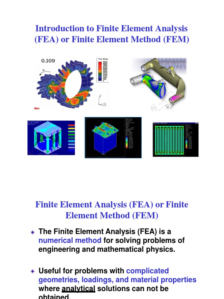 Introduction To Finite Element Analysis (FEA) or Finite Element Method (FEM) | Download Free PDF ...