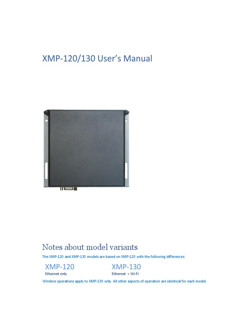 User manual-XMP-120 - 130-IAD-DGS-X12-10EP PDF | PDF | Ip Address ...