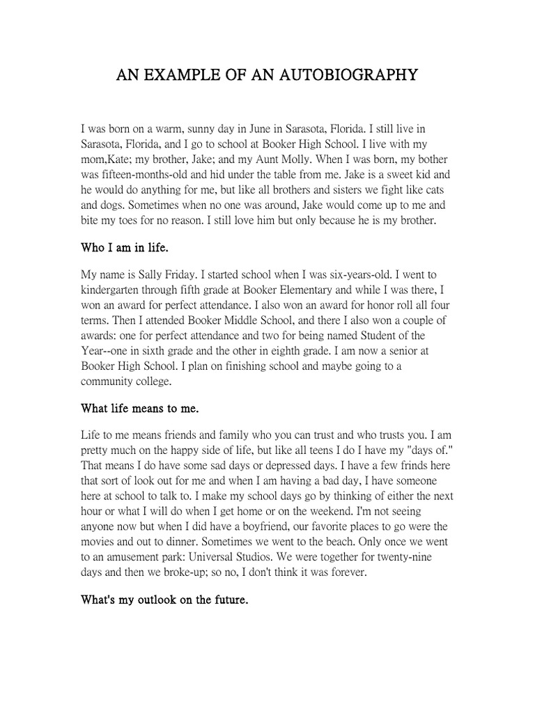 Biography Template | PDF