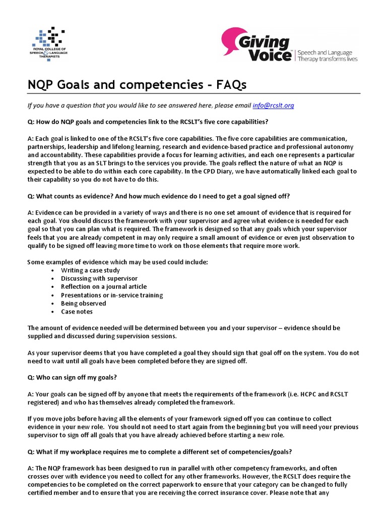 Student NQP Faqs January 2019 | PDF | Speech Language Pathology ...
