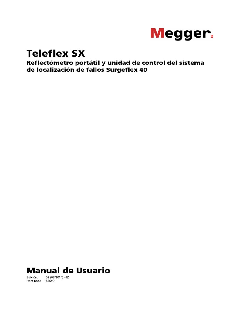 Manual Teleflex SX (ESP) | PDF | USB | Bienes manufacturados