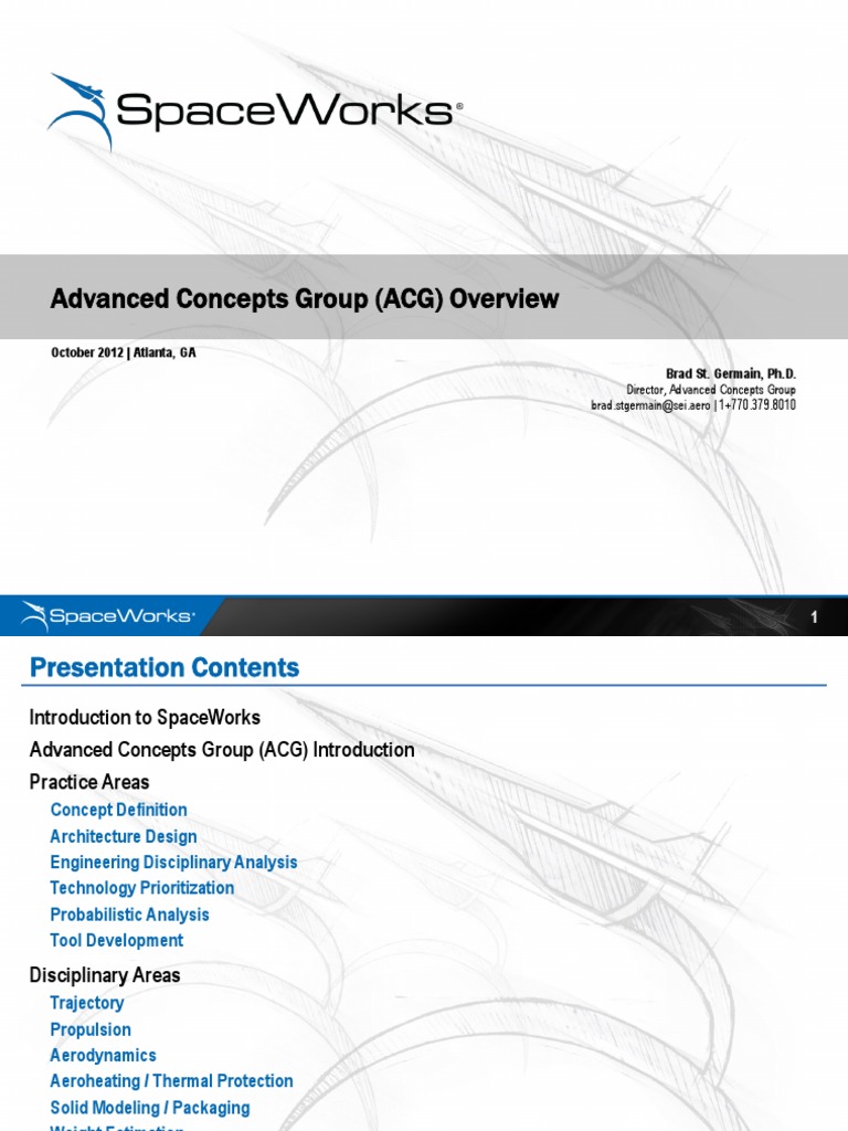 Advanced Concepts Group ACG Overview | PDF | Spacecraft Propulsion ...