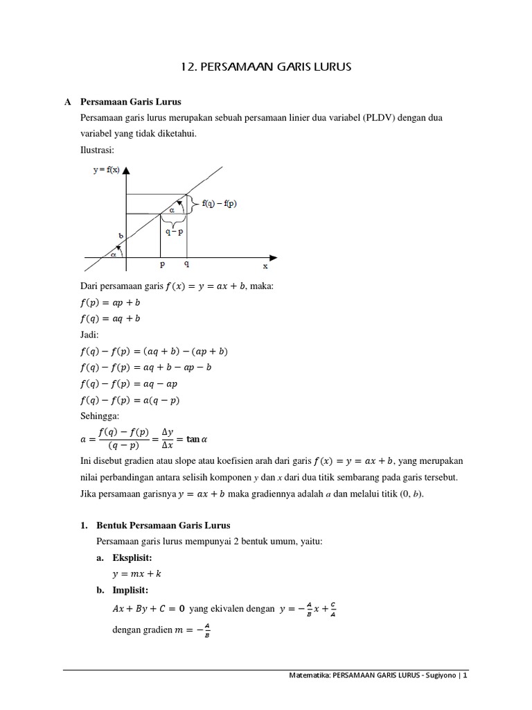 12 Pers Garis Lurus PDF | PDF