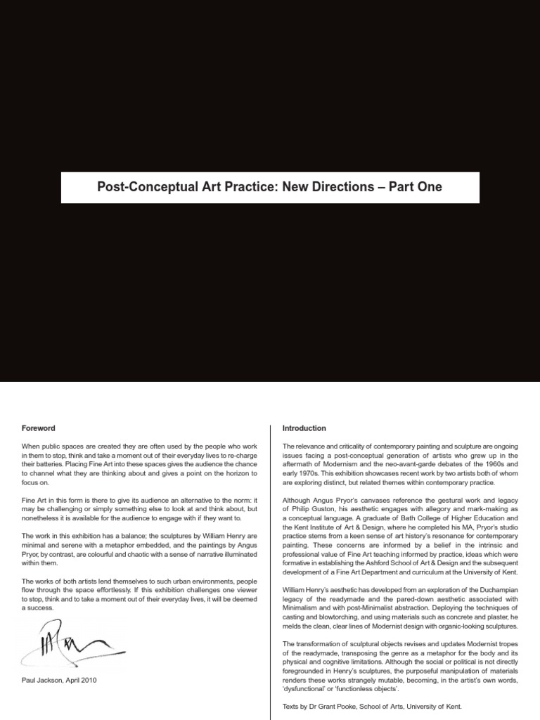 Post Conceptual Art | PDF | Paintings | Modernism