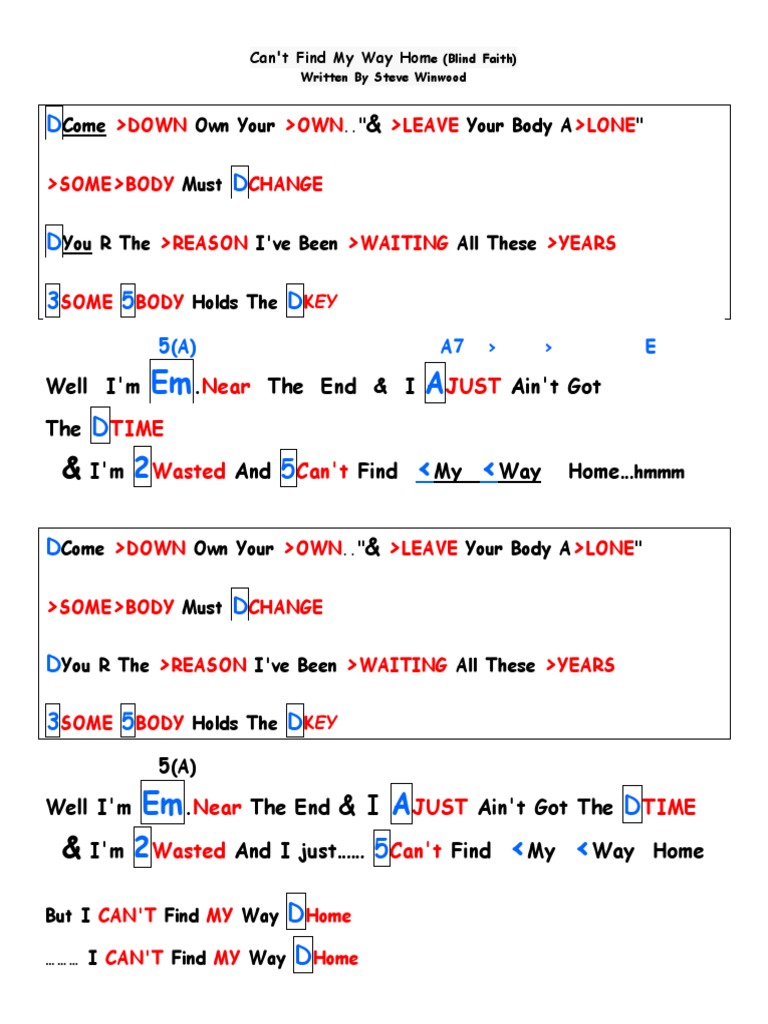 Cant Find My Way Home | PDF