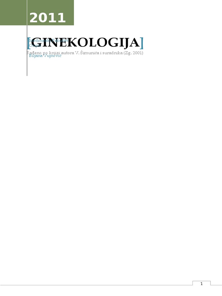 Skripta Ginekologija 2011 | PDF