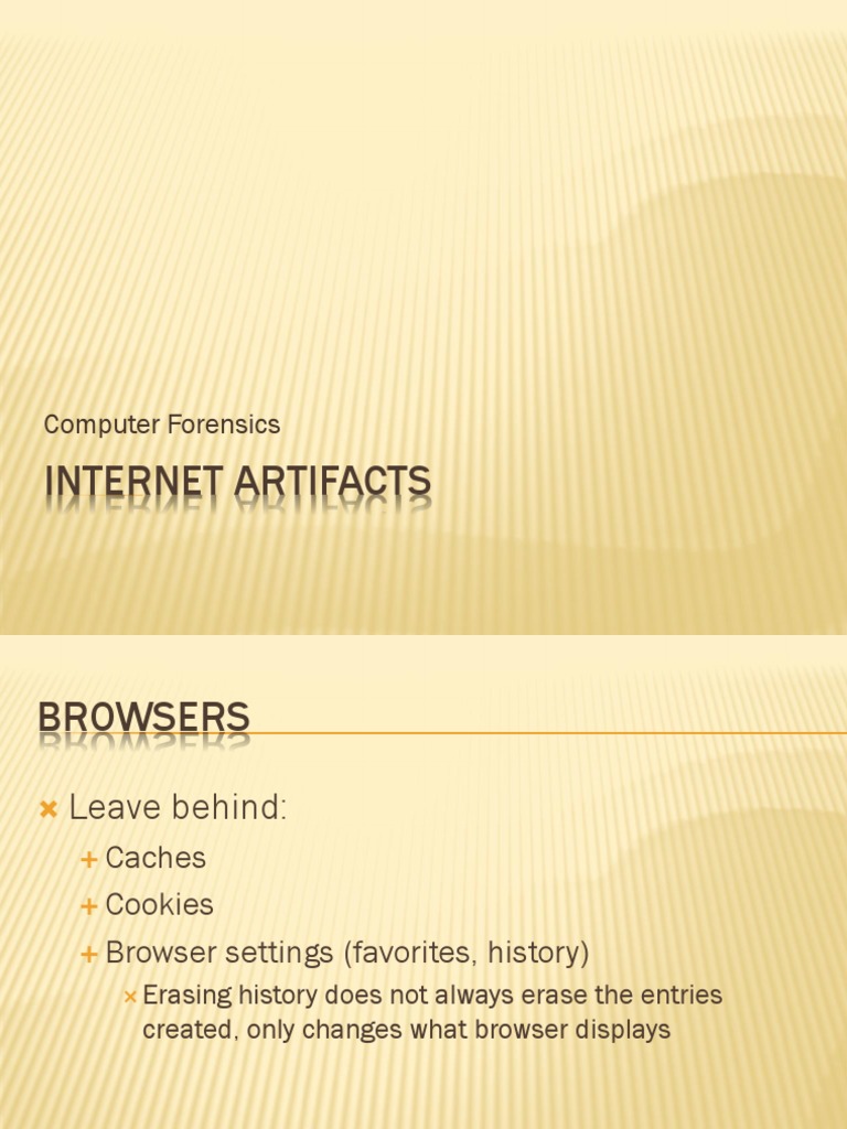 Internet Artifacts | PDF | Http Cookie | Internet Explorer