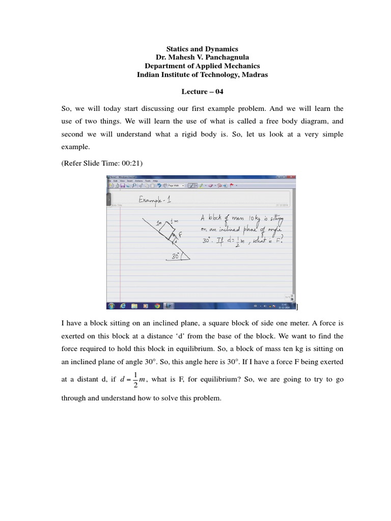Lec4 PDF | PDF | Force | Euclidean Vector