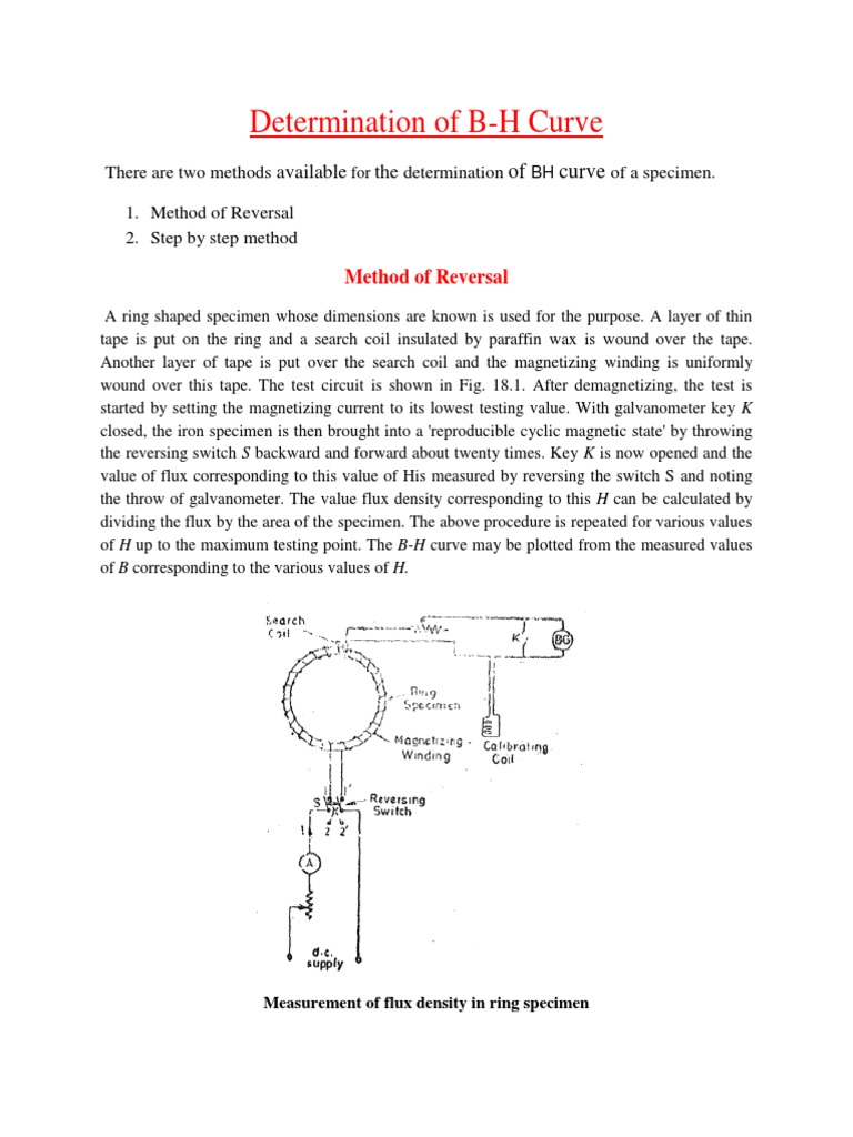 Determination of BH Curve | PDF | Hysteresis | Electromagnetism