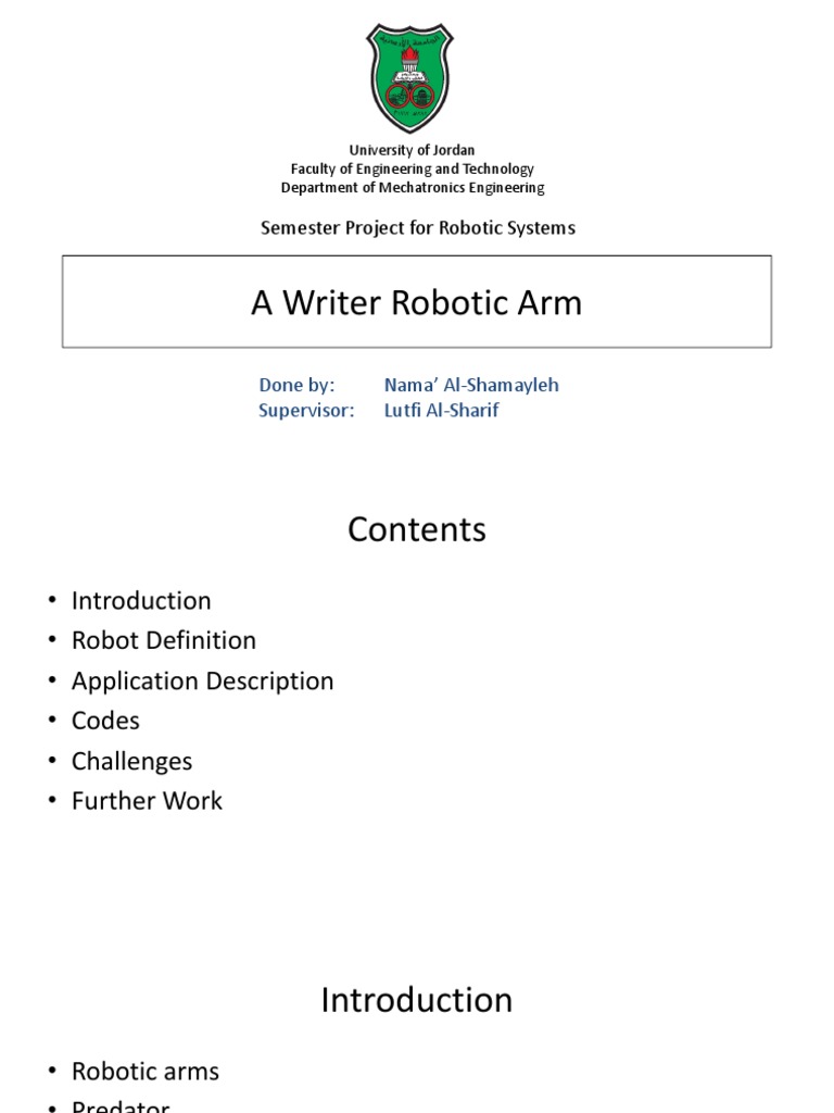 Robotic Arm for Writing Letters | PDF | Letter Case | Robot