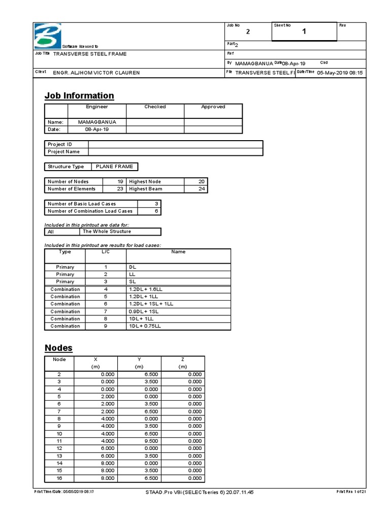 Steel Michael Transverse Frame | PDF | Beam (Structure) | Engineering