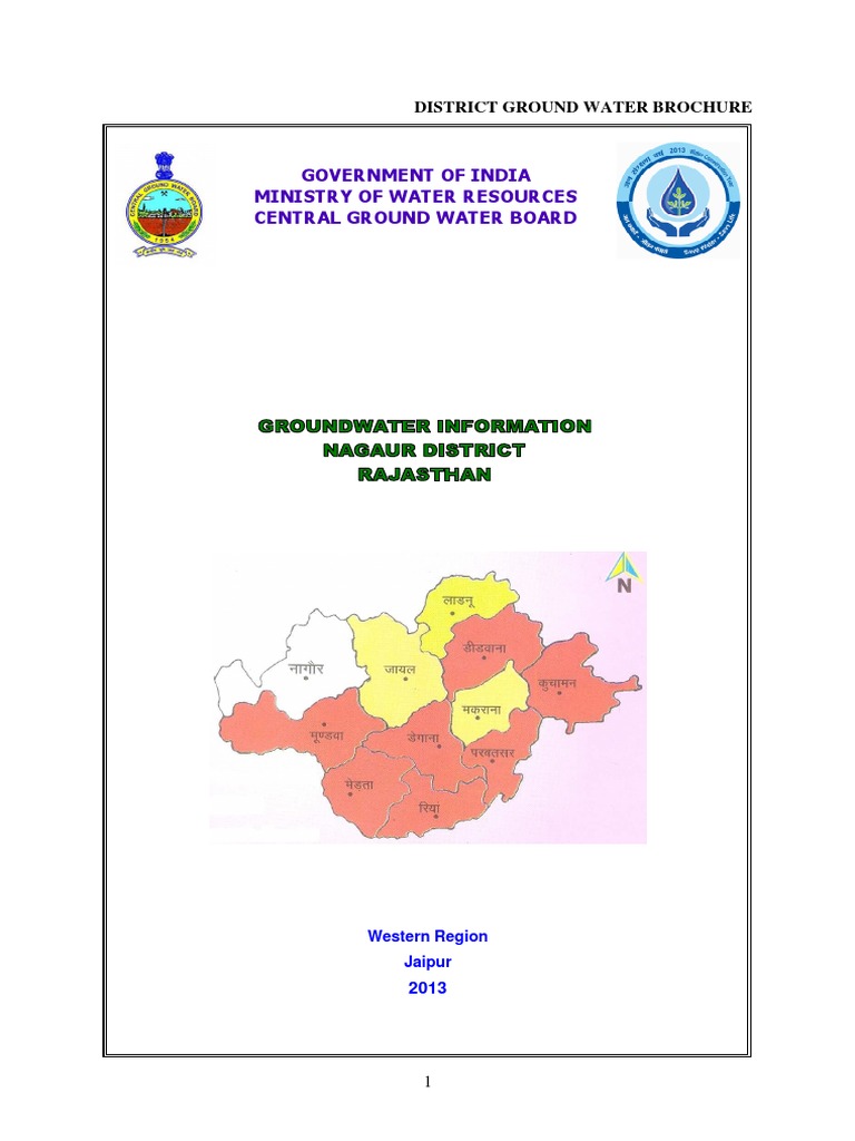 Government of India Ministry of Water Resources Central Ground Water Board | PDF | Rock (Geology ...