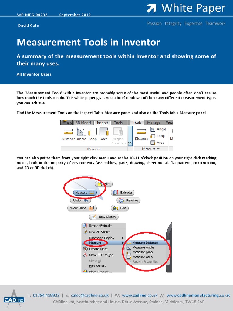 Inventor Measurement Tool | PDF | Angle | Computing And Information ...