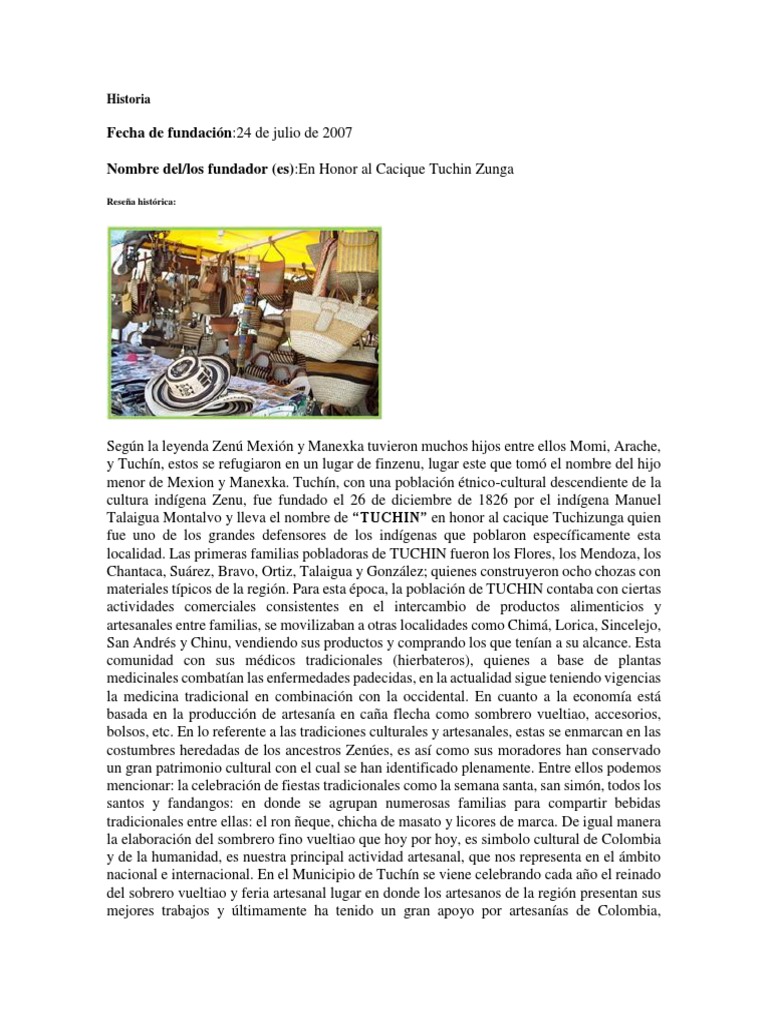 Historia Tuchin | PDF | Ciencias sociales | Religión y espiritualidad