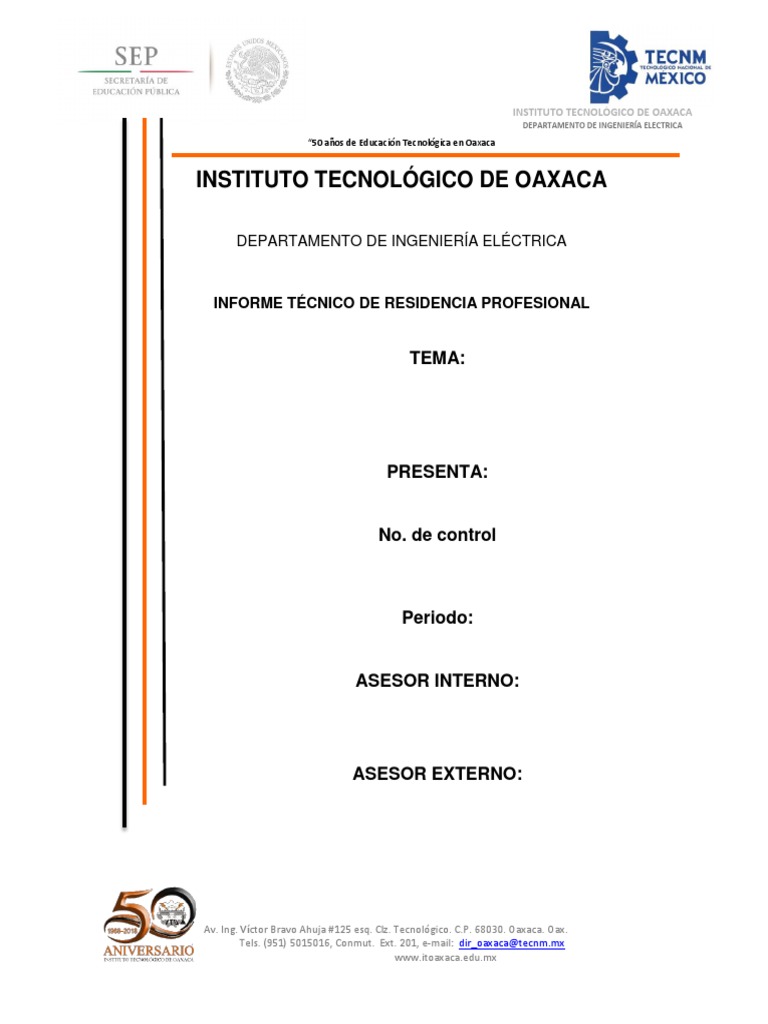 Portada INFORME TECNICO DE RESIDENCIA PROFESIONAL | PDF | Tecnología