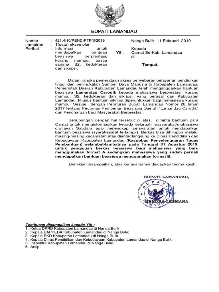 Contoh Surat Edaran | PDF