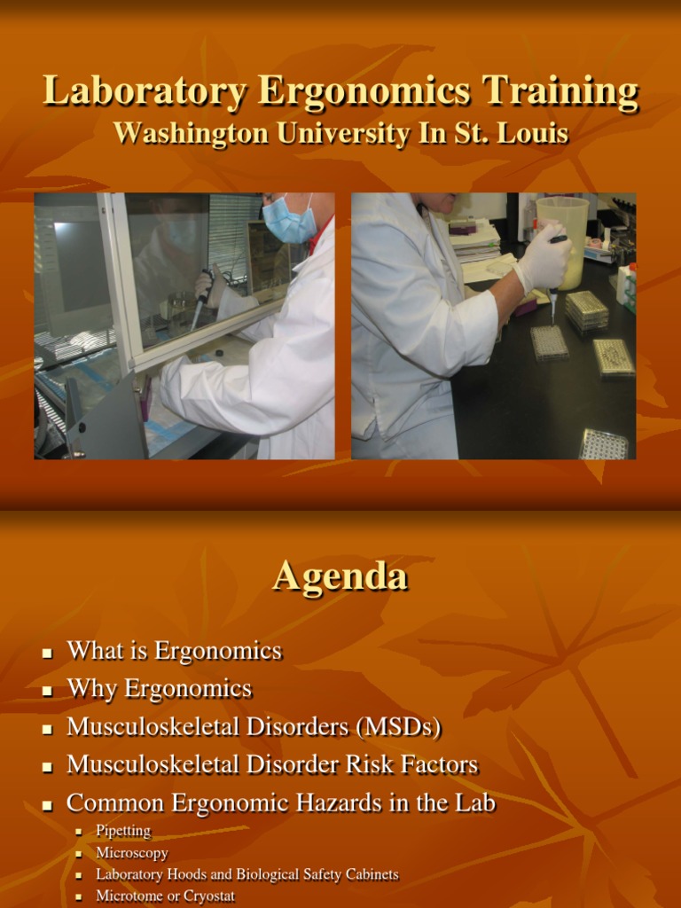 Laboratory Ergonomics Training: Washington University in St. Louis ...