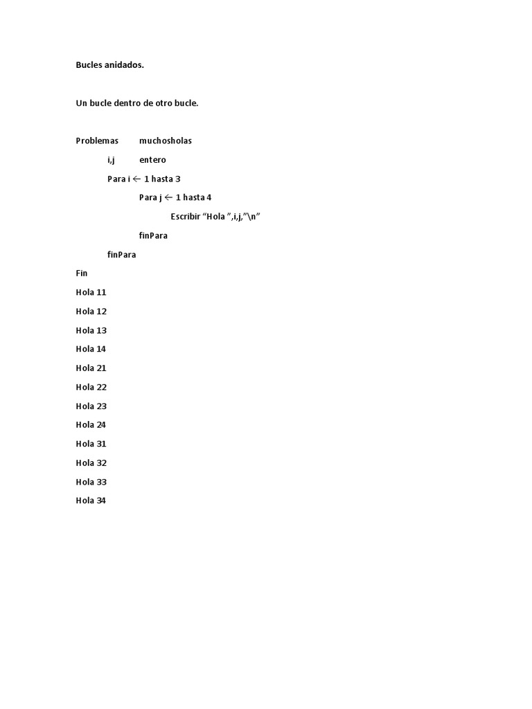 Bucles Anidados | PDF | Ajedrez | Algoritmos