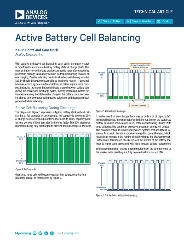 Active Battery Cell Balancing: Kevin Scott and Sam Nork | PDF ...