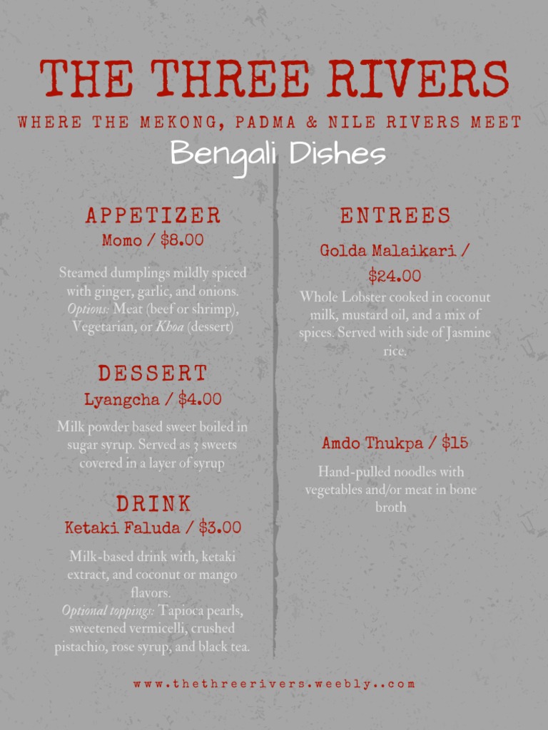 The Three Rivers | PDF | Cuisine | Foods