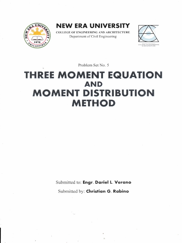 Three Moment Equation and Moment Distribution Method Problem Set | PDF