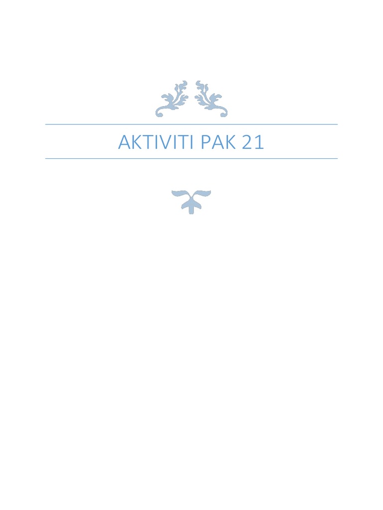 Aktiviti Pak21 | PDF