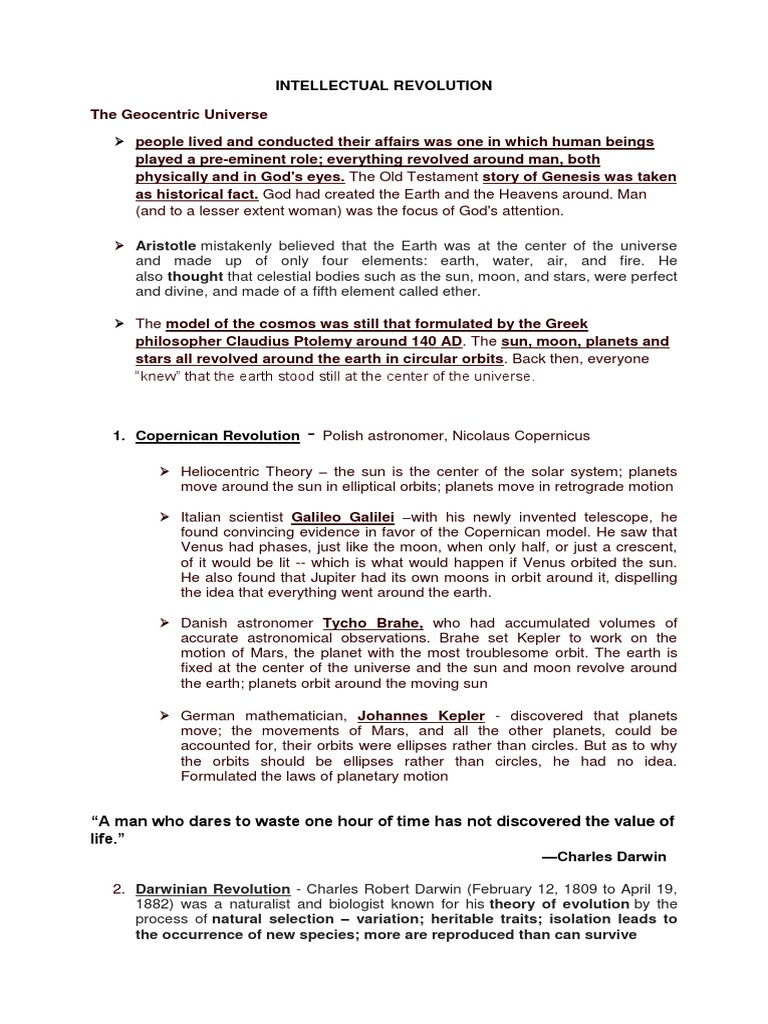 Intellectual Revolution | PDF | Heliocentrism | Id