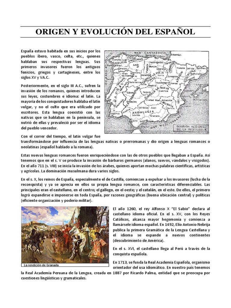 Origen y evolución del Español | latín | España