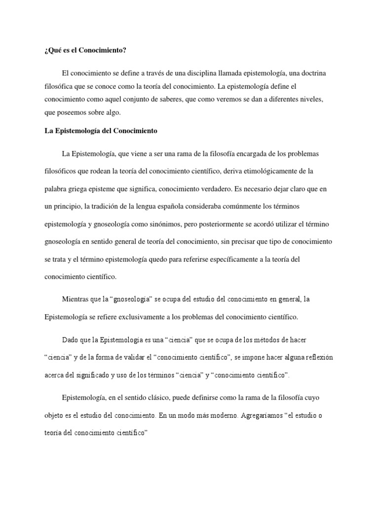 Etapas y Niveles Del Proceso Del Conocimiento | PDF | Conocimiento ...