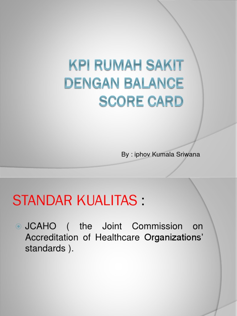 Contoh BSC Rumah Sakit | PDF