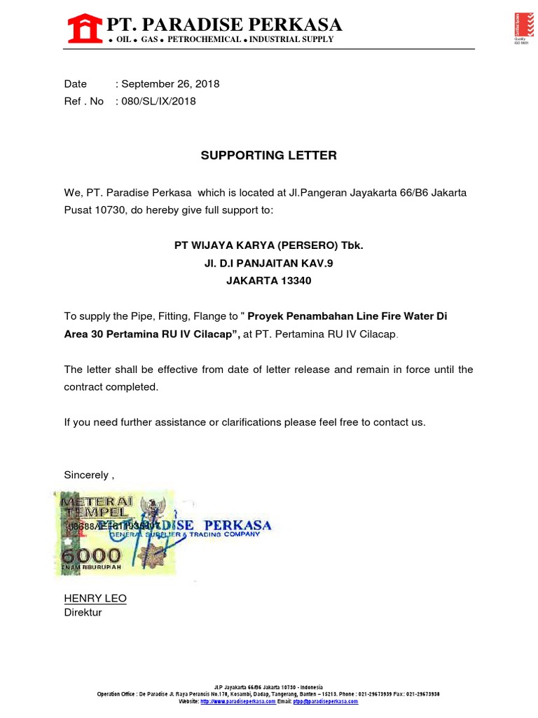 Supporting Letter | PDF