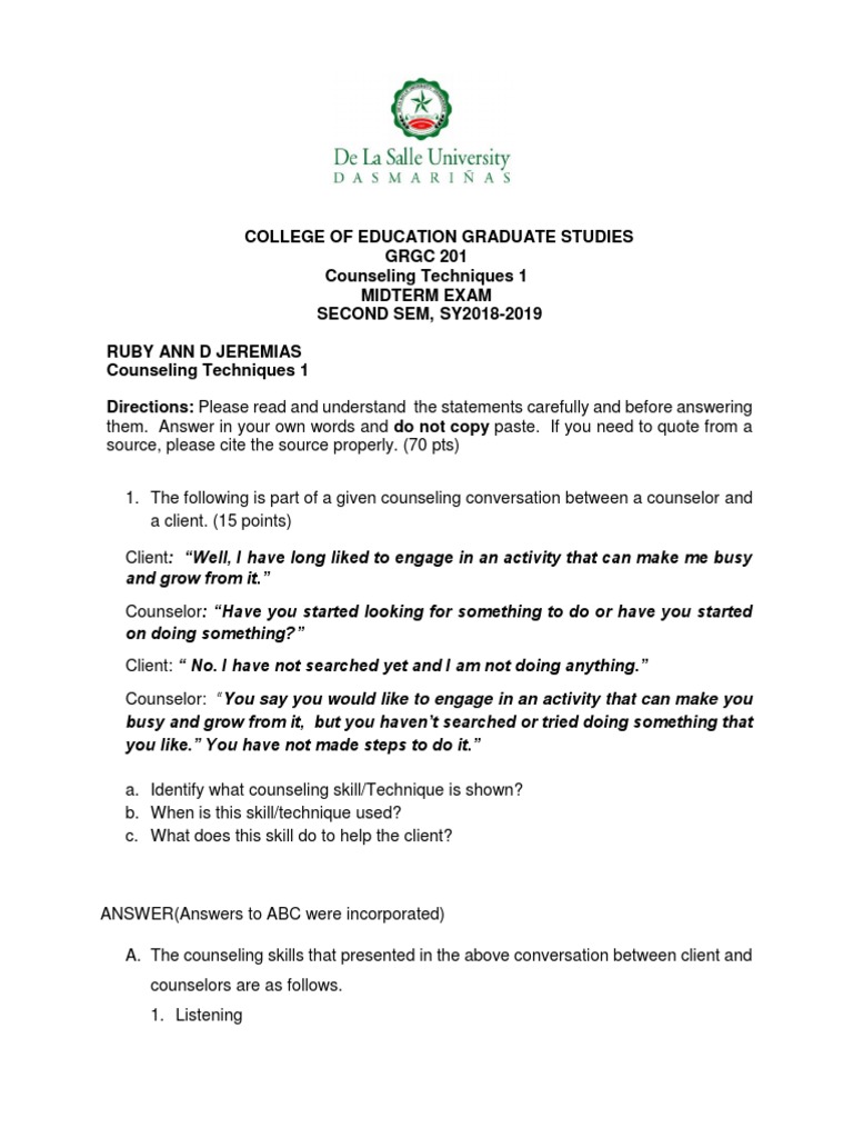 Case Conceptualization | PDF | School Counselor | Psychotherapy