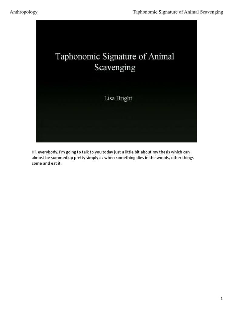 Taphonomic PDF | PDF | Anatomical Terms Of Location | Decomposition