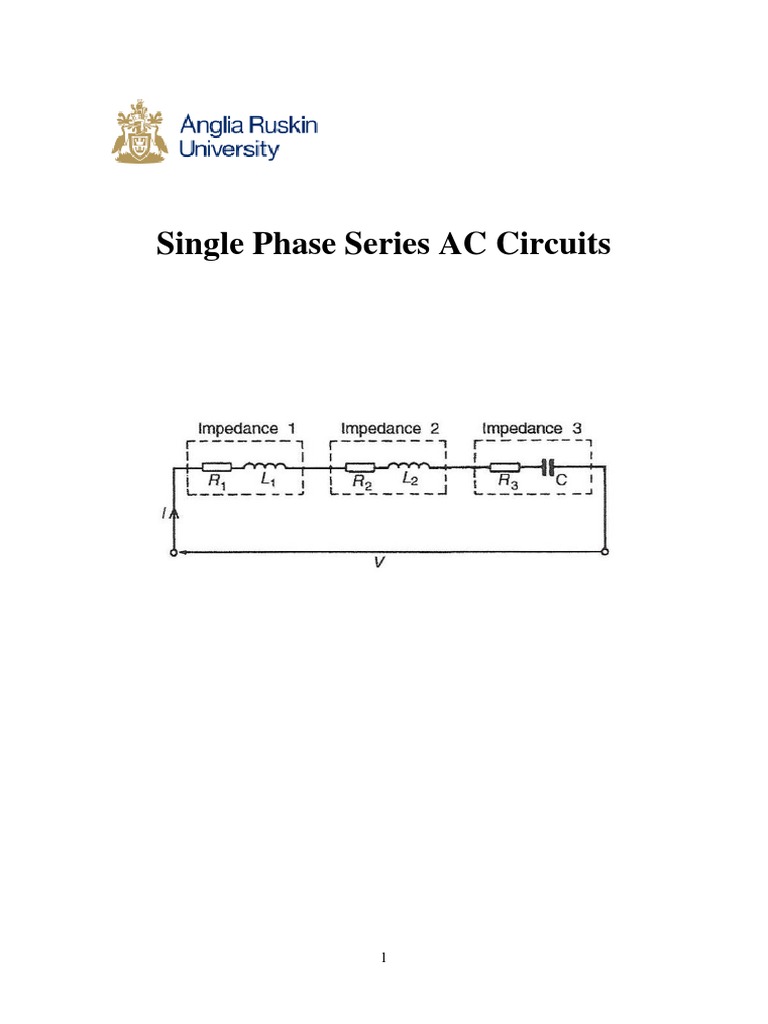Single Phase AC Series Circuits Guide | PDF | Electrical Impedance ...