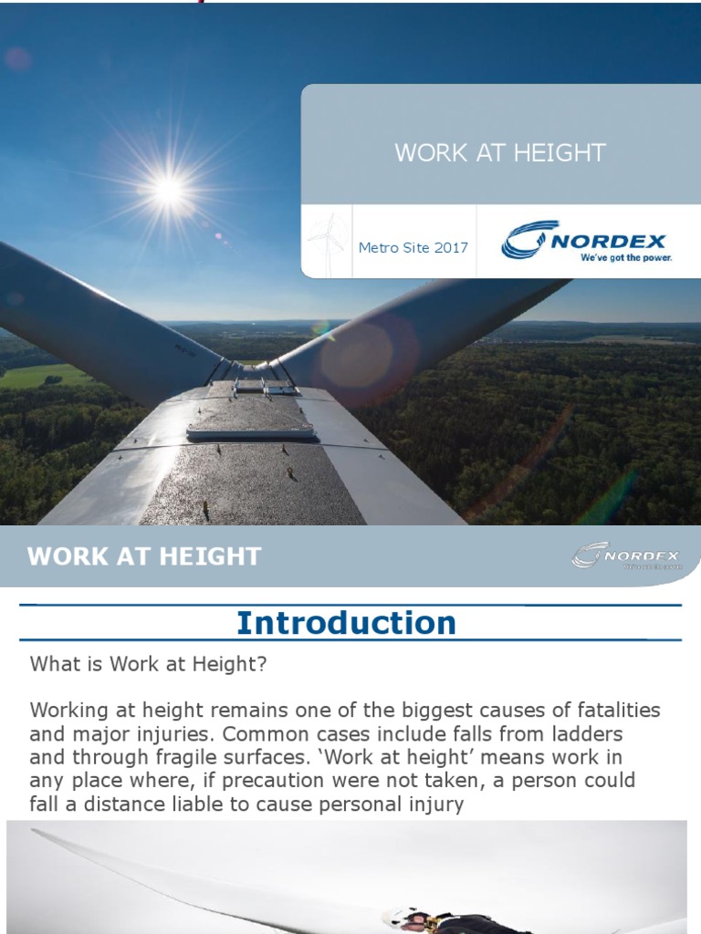Work at Height | PDF | Personal Protective Equipment | Safety