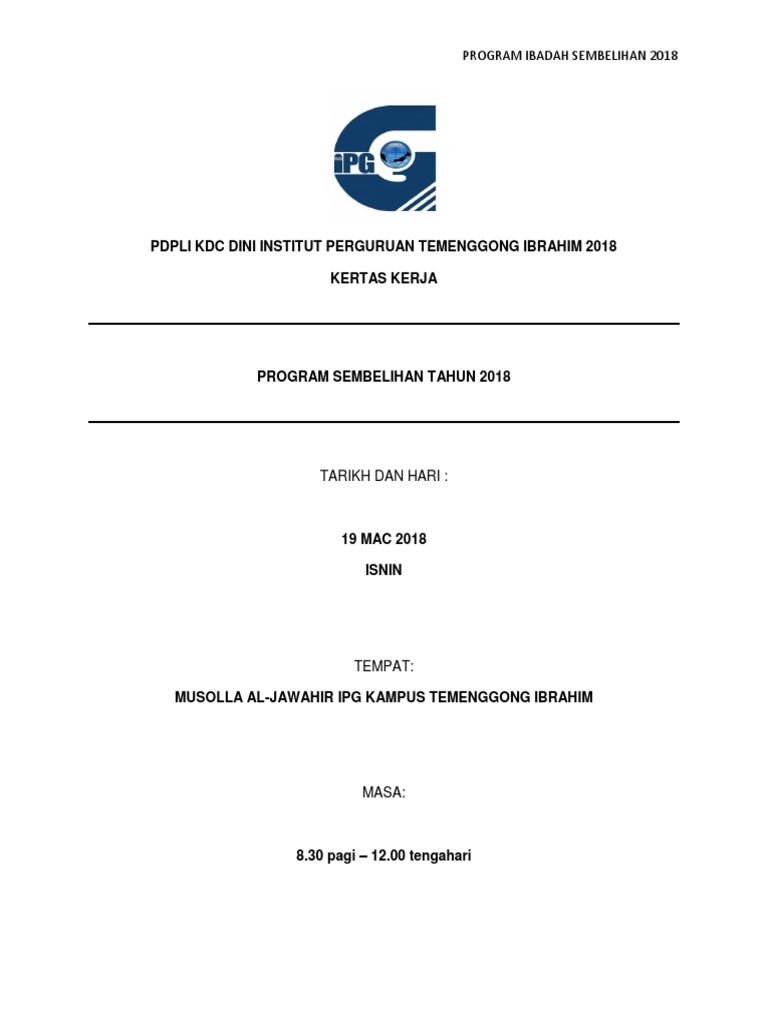 Kertas Kerja Aktiviti - Sembelihan PDF | PDF
