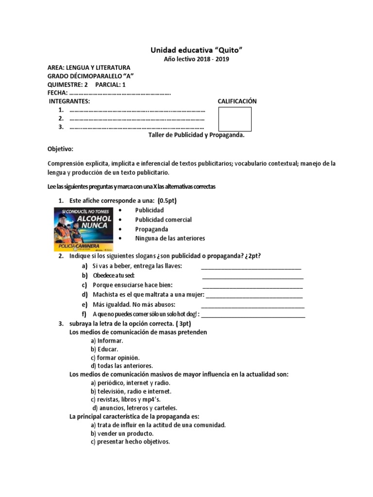 Taller de Publicidad y Propaganda | PDF | Propaganda | Publicidad