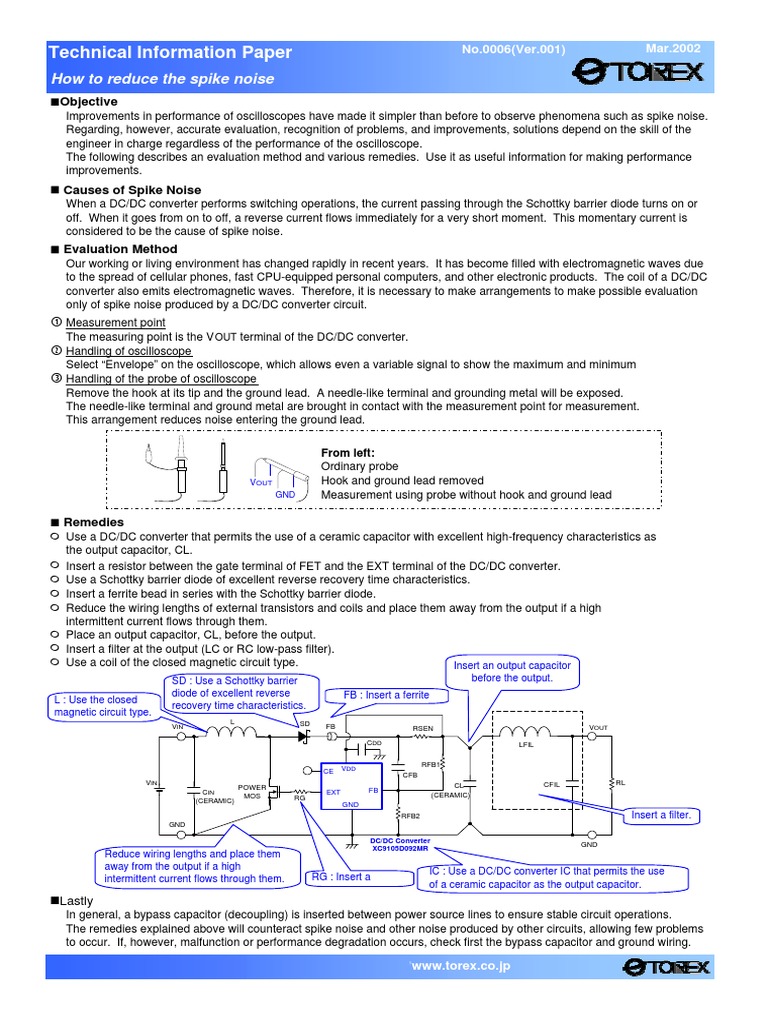How To Reduce The Spike Noise | PDF | Electronic Filter | Direct Current