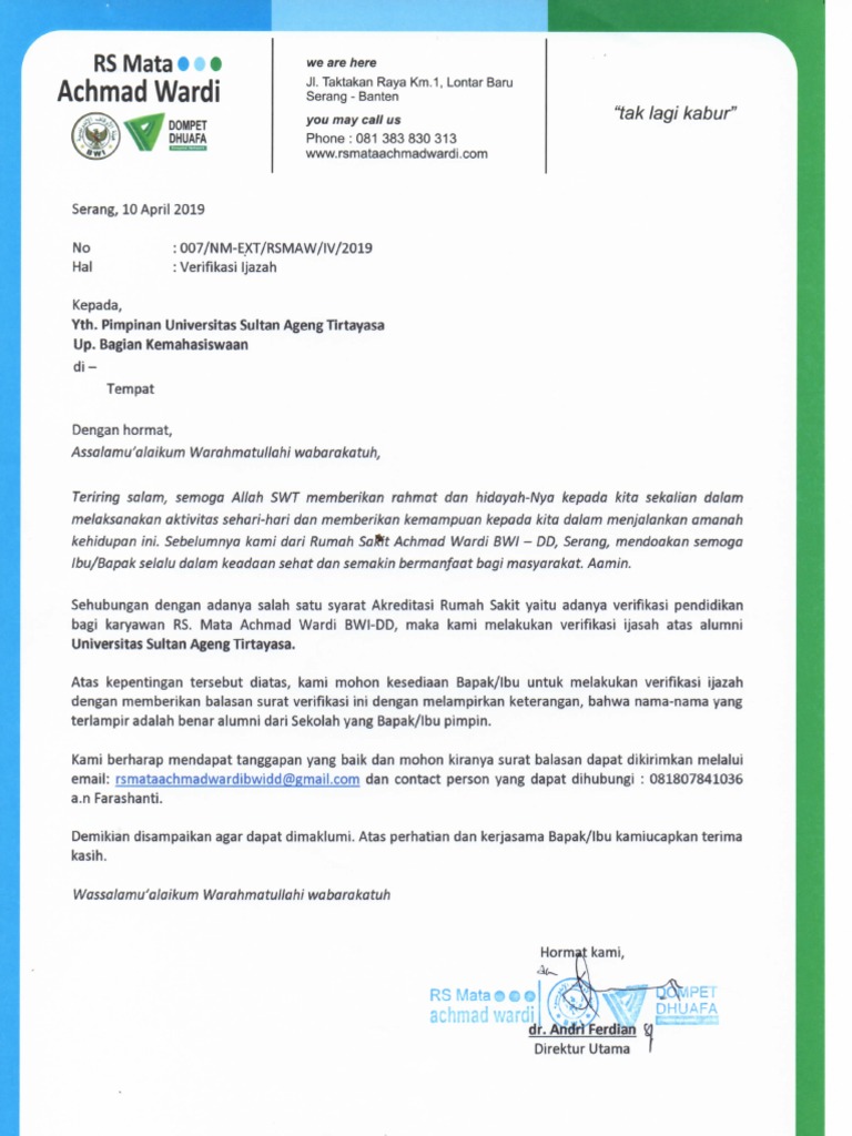 Contoh Surat Permohonan Pelatihan | PDF