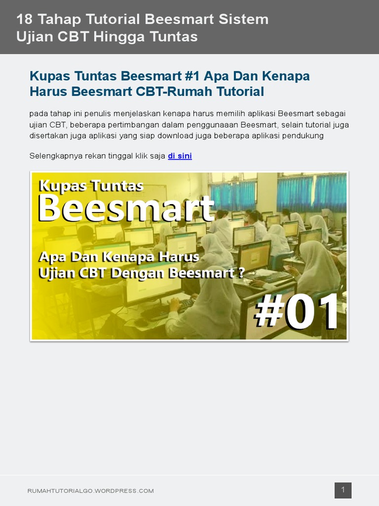 18 Tahap Tuntas Sistem Ujian CBT Beesmart PDF | PDF