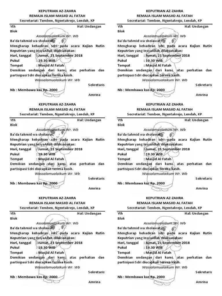 Undangan Keputrian | PDF