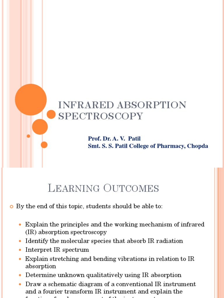 Introduction To IR Spectros | PDF | Infrared Spectroscopy | Infrared